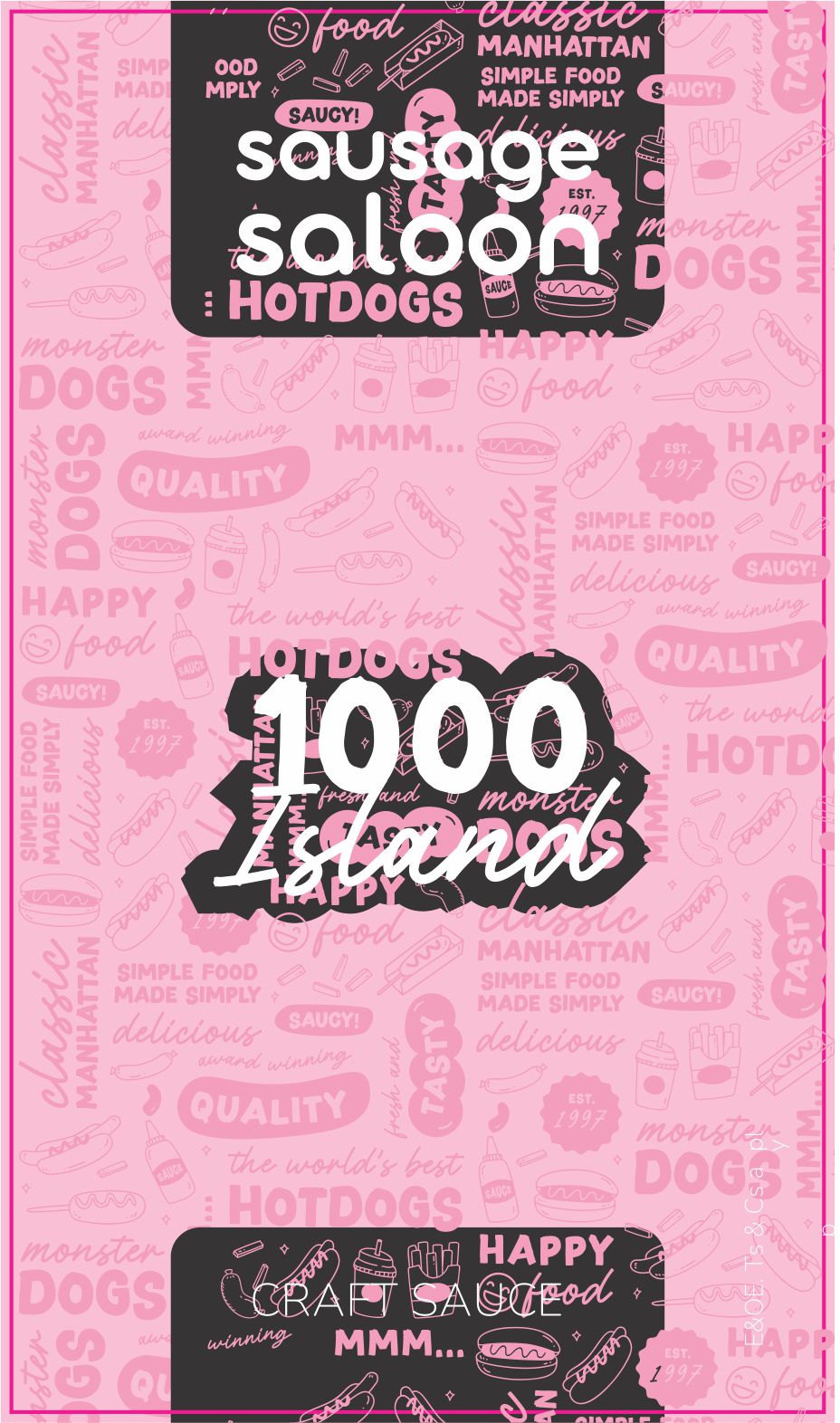 SAUCE LABELS – My Sausage Saloon