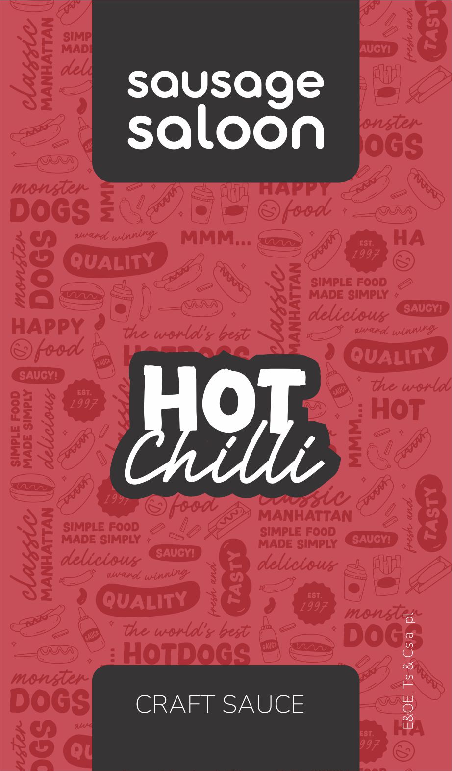 SAUCE LABELS – My Sausage Saloon